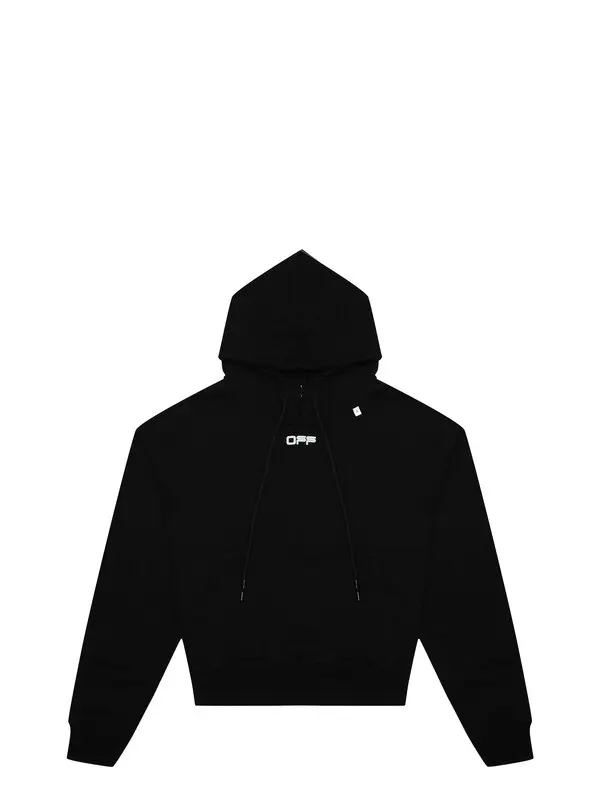 Off-White Wavy Line Logo Hoodie - Black