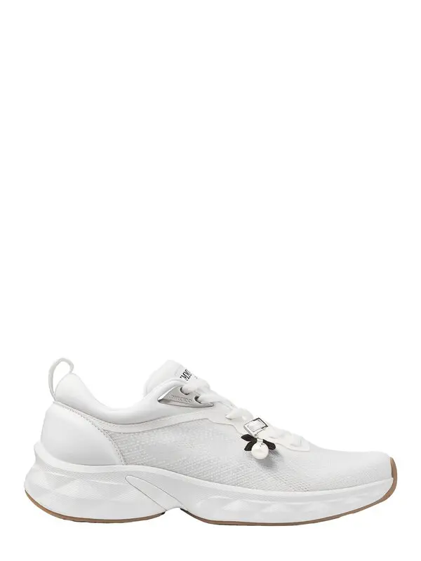 JIMMY CHOO Diamond Run Knit Jacquard Mix Trainers - V White Mix