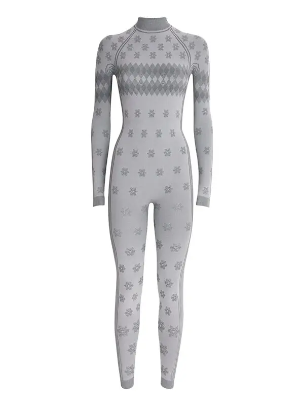 SKIMS First Layers High-neck Jumpsuit - Grey