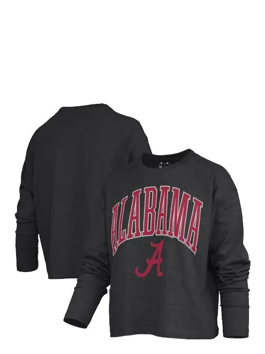 PRESSBOX Alabama Crimson Tide Motley Boxy Long Sleeve T-shirt - Black