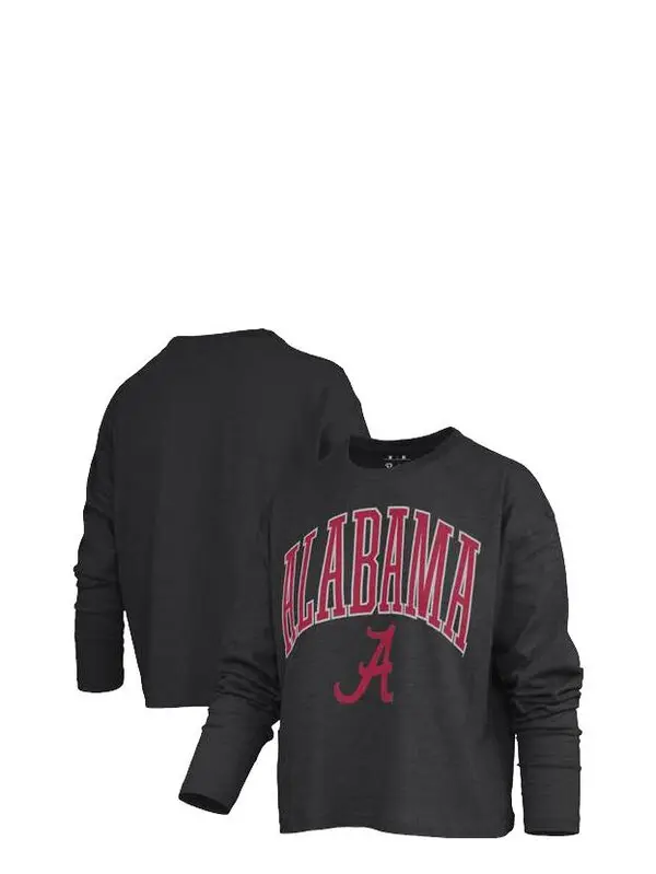 PRESSBOX Alabama Crimson Tide Motley Boxy Long Sleeve T-shirt - Black