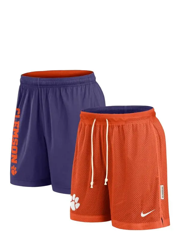Nike Clemson Tigers Courtside Standard Issue Dri-fit Reversible Shorts - Orange