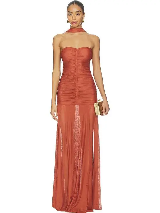 BANANHOT Ross Maxi Dress - Russet
