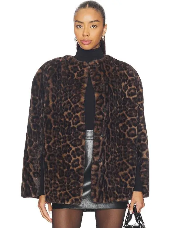 Apparis Sloane Leopard Cape - Dark Leopard
