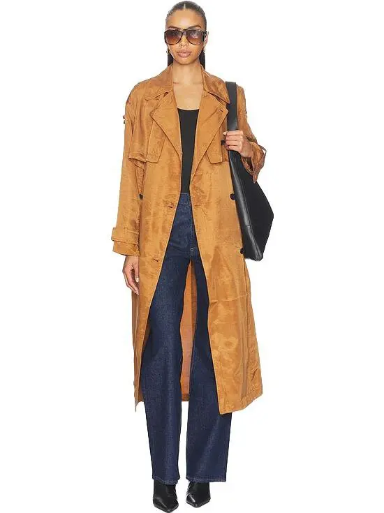 ALLSAINTS Linnie Trench - Caramel Cafe Brown