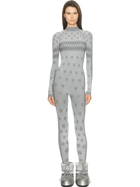 SKIMS First Layers Turtleneck Catsuit - Mirror Winter Fairisle