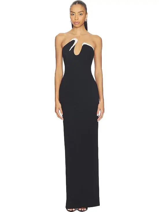 Rachel Gilbert Tessa Gown - Black