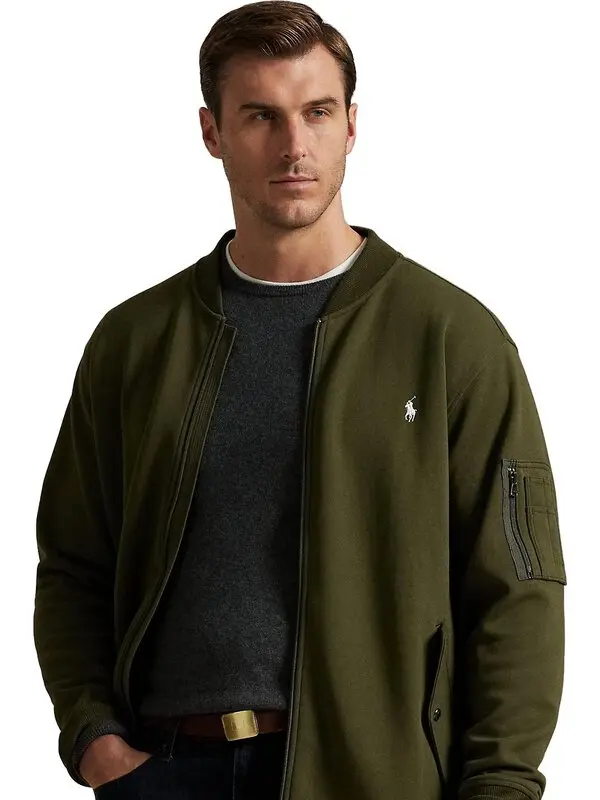 Ralph Lauren Double-knit Flight Jacket - Company Olive