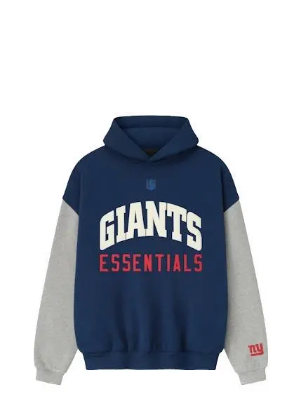 Fear Of God Essentials Giants Sport Hoodie - Blue Estate/concrete Heather