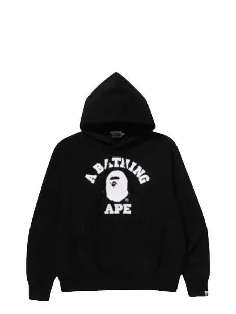 BAPE Classic College Pullover Hoodie - Black