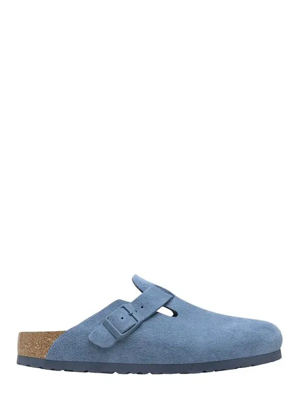BIRKENSTOCK Boston Soft Footbed Suede Clogs - Elemental Blue