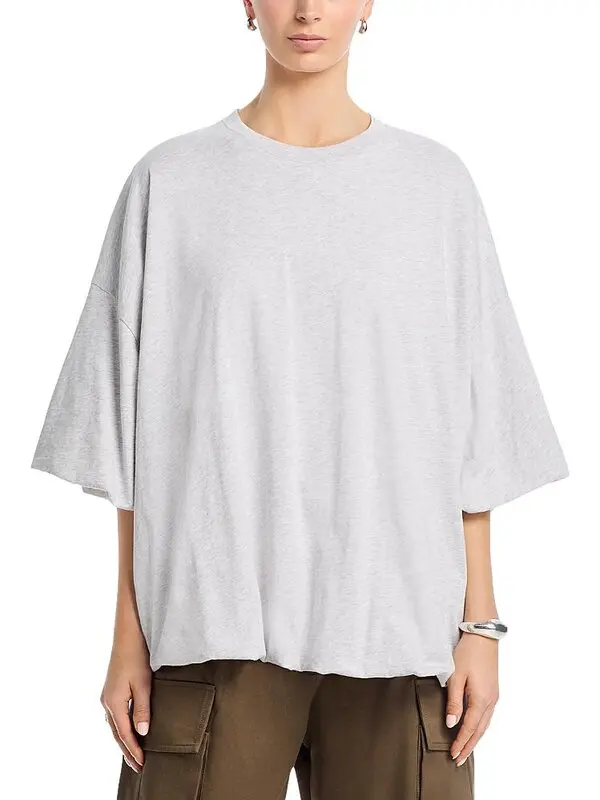 Acne Studios Bubble Hem Tee - Grey Melange