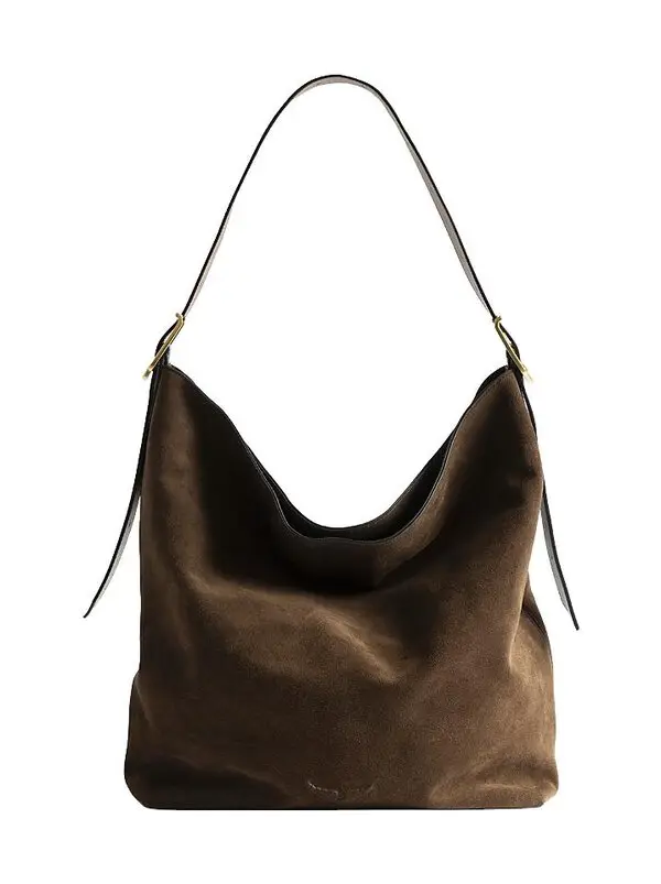Zadig&Voltaire Jane Xl Suede Hobo Bag - Wood
