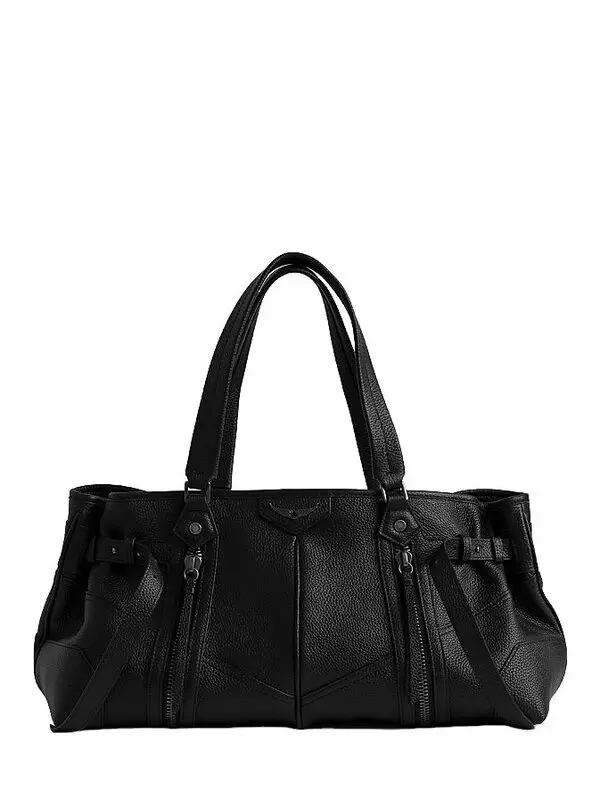 Zadig&Voltaire Sunny Leather Shopper Tote - Black