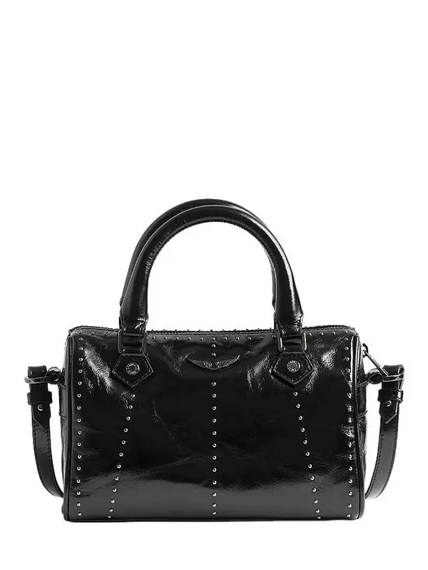 Zadig&Voltaire Sunny Vibe Xs Studded Patent Leather Shoulder Bag - Black