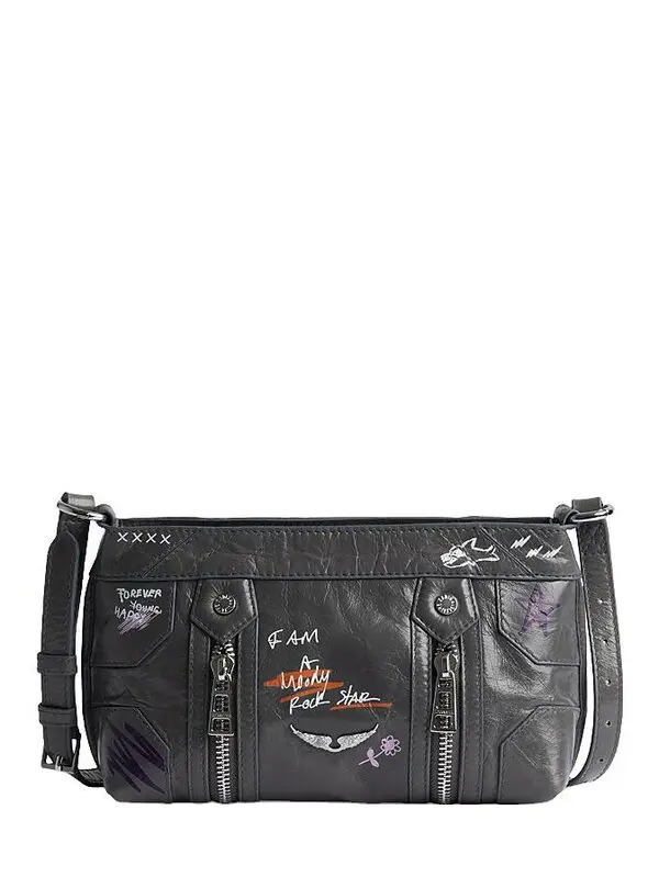 Zadig&Voltaire X Humberto Cruz Sunny Mood Vintage Patent Leather Shoulder Bag - Road