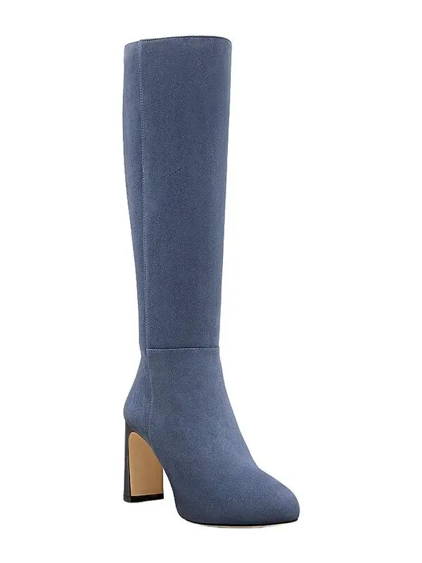STUART WEITZMAN Babette Platform Zip Boots - Stormy Blue
