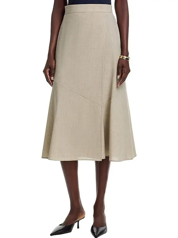 BOSS Wool Midi Skirt - Pumice