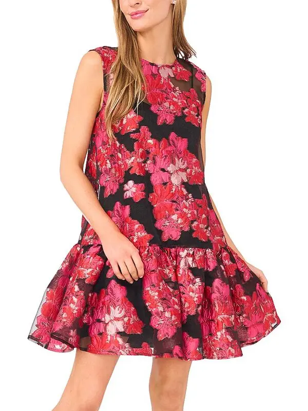 Ted Baker London Floral Brocade Mini Dress - Legacy Pink