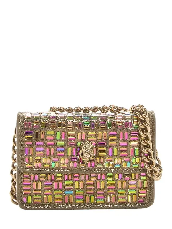 Kurt Geiger Micro Kensington Embellished Crossbody Bag - Open Yellow