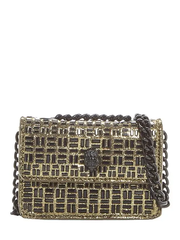 Kurt Geiger Micro Kensington Embellished Crossbody Bag - Open Brown