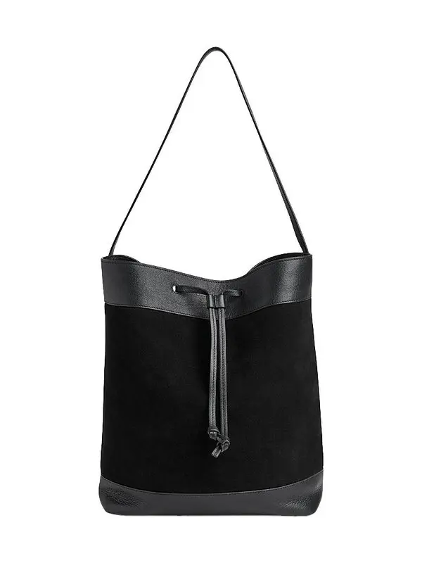 Whistles Sasha Suede & Leather Tote Bag - Black