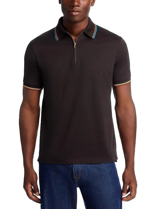 Paul Smith Striped Detail Polo Shirt - Mud
