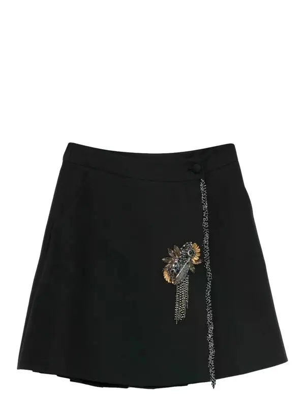 Dice Kayek Crystal-embellished Skirt - Black