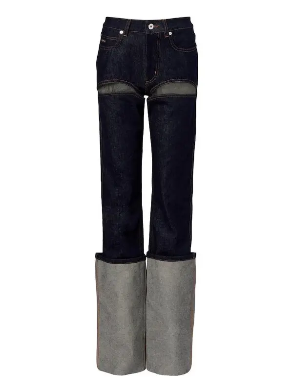 JEAN PAUL GAULTIER Cutout Straight Jeans - Blue