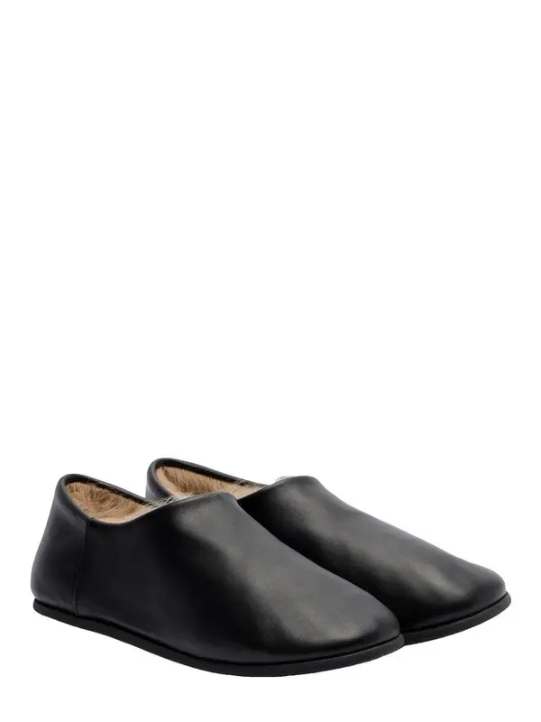 CHRISTEN Big Boot Leather Slip-on Shoes - Black