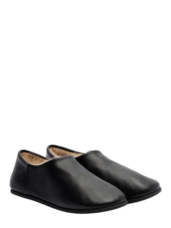 CHRISTEN Big Bootie Leather Slip-on Shoes - Black