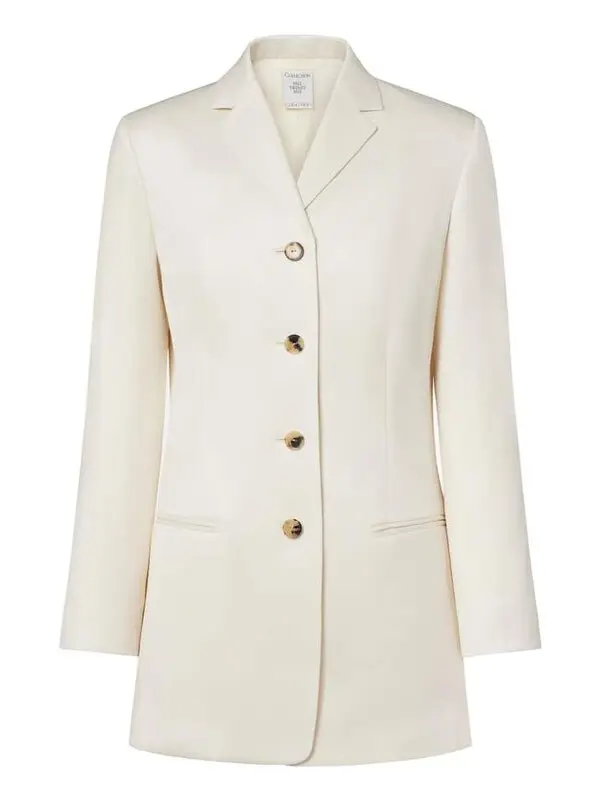 Calvin Klein Adrian Wool And Silk Blazer - White