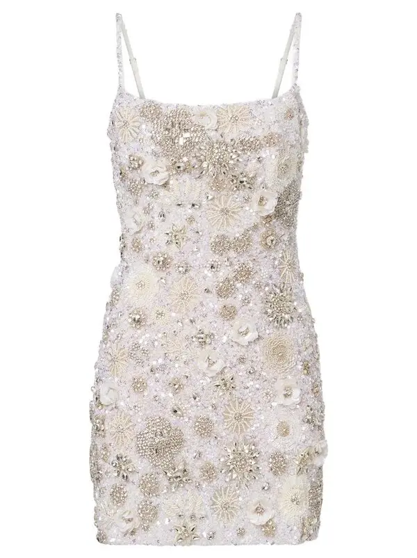 Rachel Gilbert Francesca Embellished Mini Dress - White