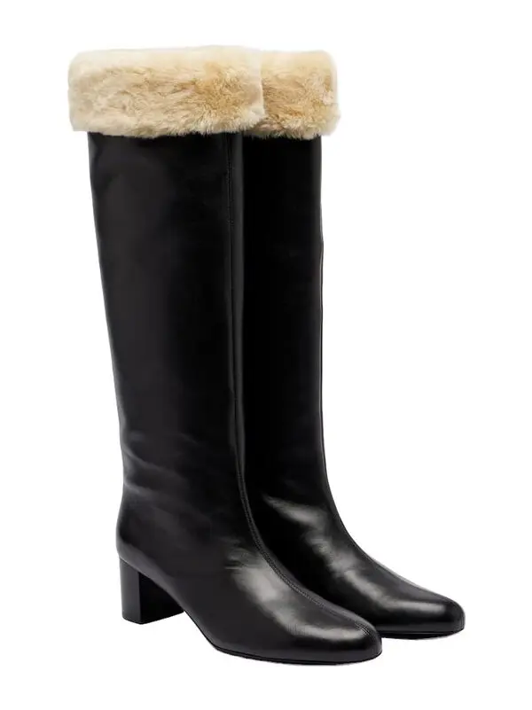 TOTEME Downtown Knee-high Leather Boots - Black