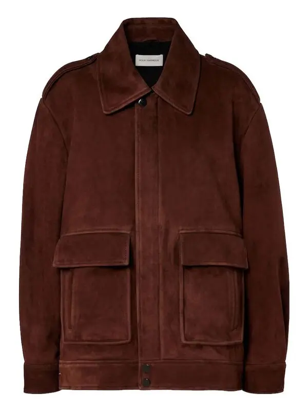 Nour Hammour Drey Suede Field Jacket - Brown