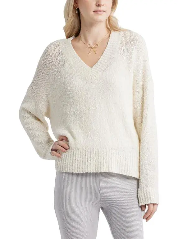 Bp. Oversized V-neck Sweater - Ivory