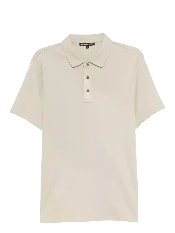 Michael Kors Logo-embroidered Polo Shirt - Neutrals