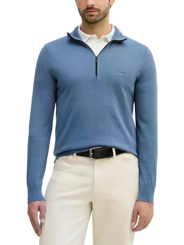 BOSS Kanobix Half-zip Sweater - Blue