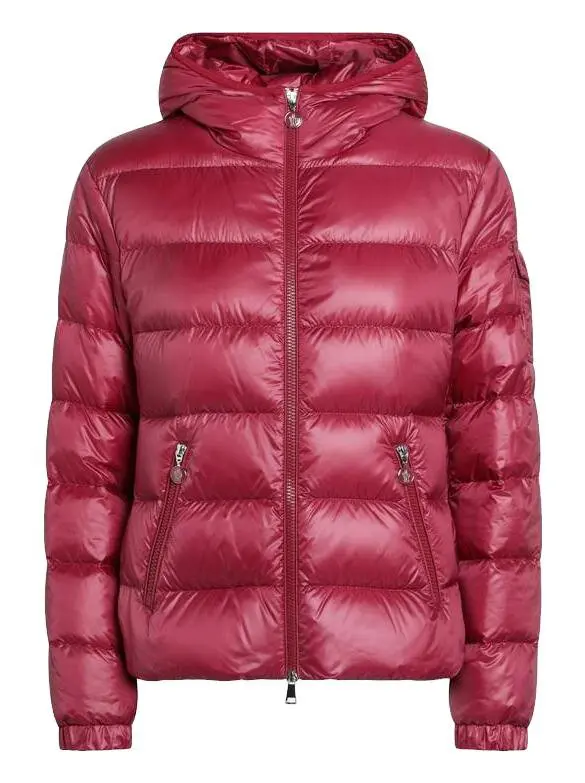 Moncler Glesse Short Padded Jacket With Hood - Red