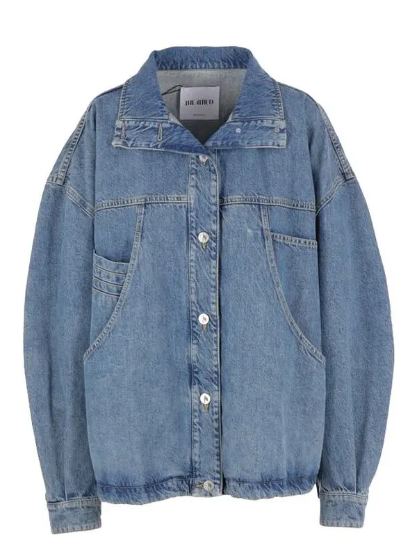 Attico Oversized Denim Jacket - Blue