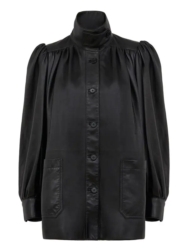 Chloé Leather Coat - Black