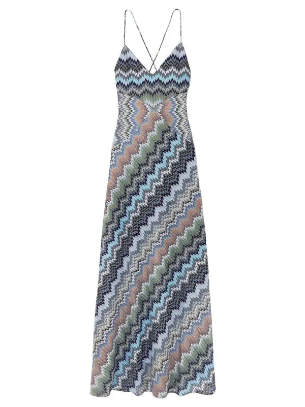 Missoni Crochet-knit Maxi Dress - Blue
