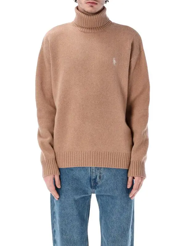 SPORTY & RICH Wool Turtleneck - Brown