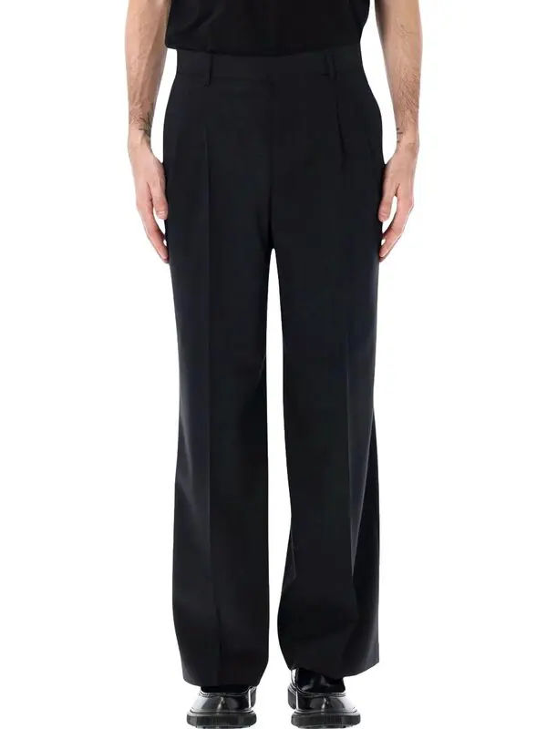 Ami Double Pleat Trousers - Black