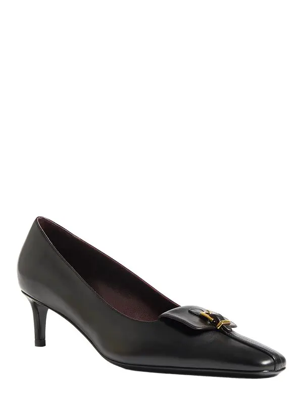 Khaite Celia Leather Pumps - Black