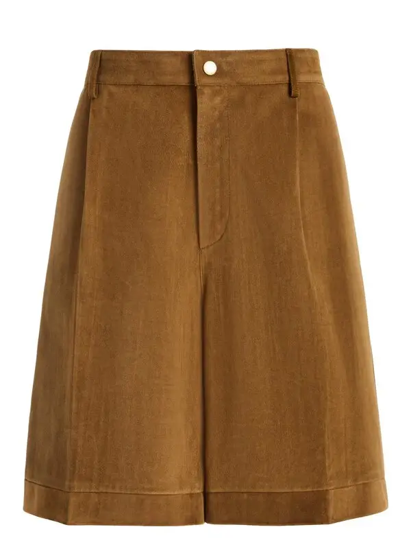 DARKPARK Danny Suede Shorts - Brown