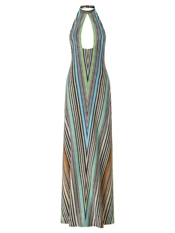 Missoni Knit Maxi Halter Dress - Multi