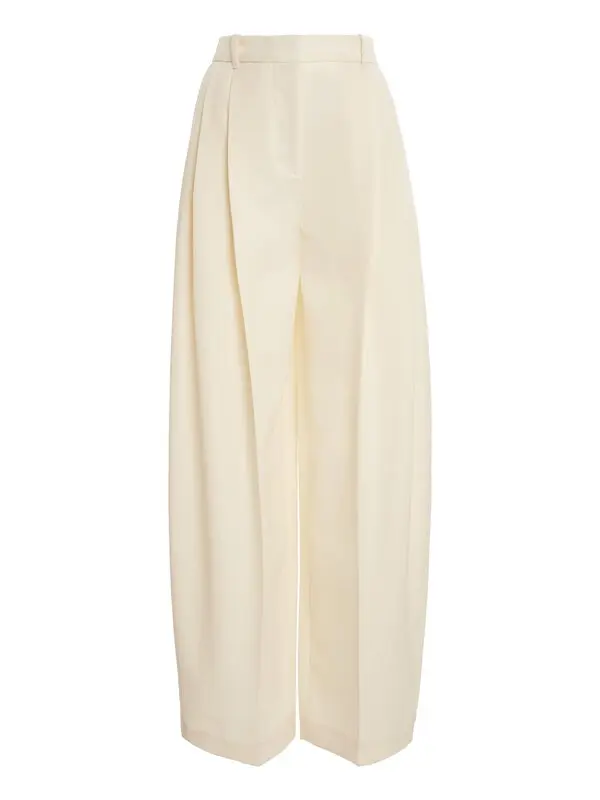 Jacquemus The Ovalo Cotton Trousers - White