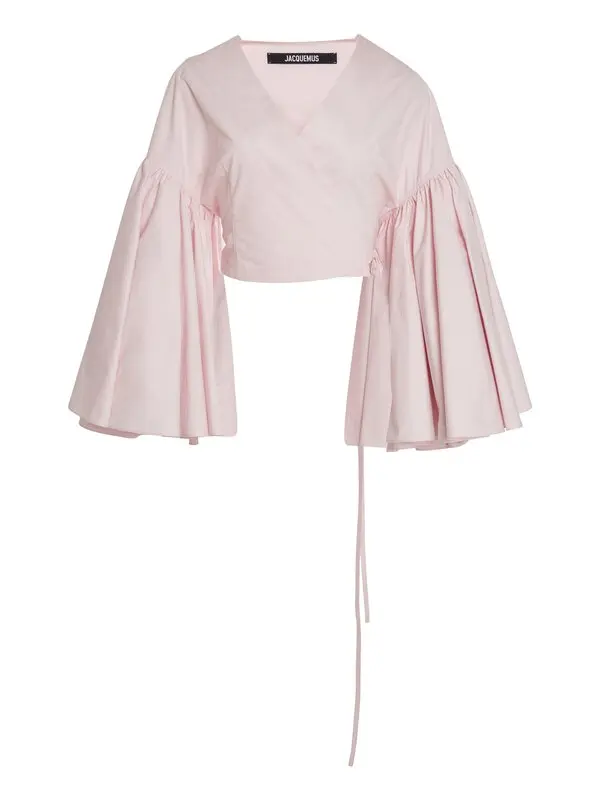 Jacquemus The Paysan Wrap Top - Pink
