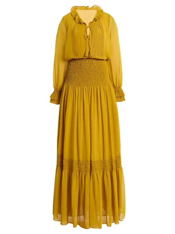 Alexis Tabitha Shirred Maxi Dress - Yellow